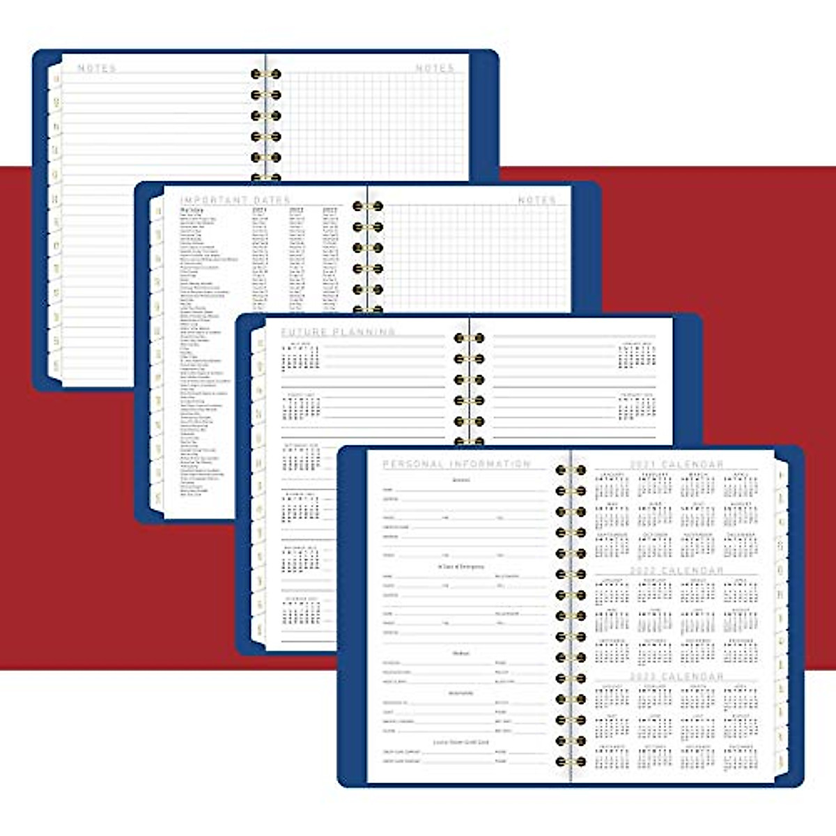 Academic Planner 2021-2022, AT-A-GLANCE Weekly & Monthly Book Planner, 5" x 8", Small, for School, Teacher, Student, Contempo, Classic Blue (70101X20)