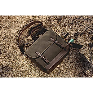 LEGACY - a Picnic Time Brand Adventure Wine Tote Glasses and Mini Table, 2 Bottle Picnic Bag, (Khaki Green with Brown Accents)