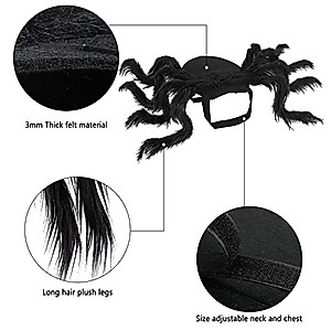 BWOGUE Halloween Pet Costume Spider Cosplay Apparel Dog Cat Spider Costume for Party Costume for Small Medium Dog Costume,Large