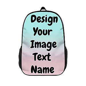 Custom Backpack, Personalized Bookbag, Customized Casual Backpack With Photo School Bag For Travel Hiking Daypacks