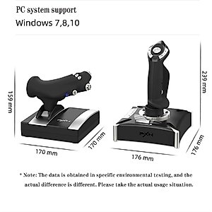PXN-2119Pro Flight simulator controls Flight Stick with Vibration for PS4/xbox one/xbox Series X/S PC Windows 7/8/10/11（Not Support Mac Systems PS3/ PS5/xp/vista）Original handle guide