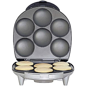Brentwood AR-136 6 Piece Non-Stick Arepa Maker Silver, 1"