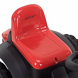 Huffy Kids Electric 12V Ride On Mini Mower Bubble Tractor, Red