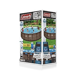 Coleman 18' x 48" Power Steel Frame Above-Ground Swimming Pool Set