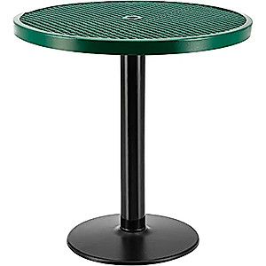 Global Industrial 36" Round Outdoor Counter Height Table with Pedestal Base, 36" H, Green