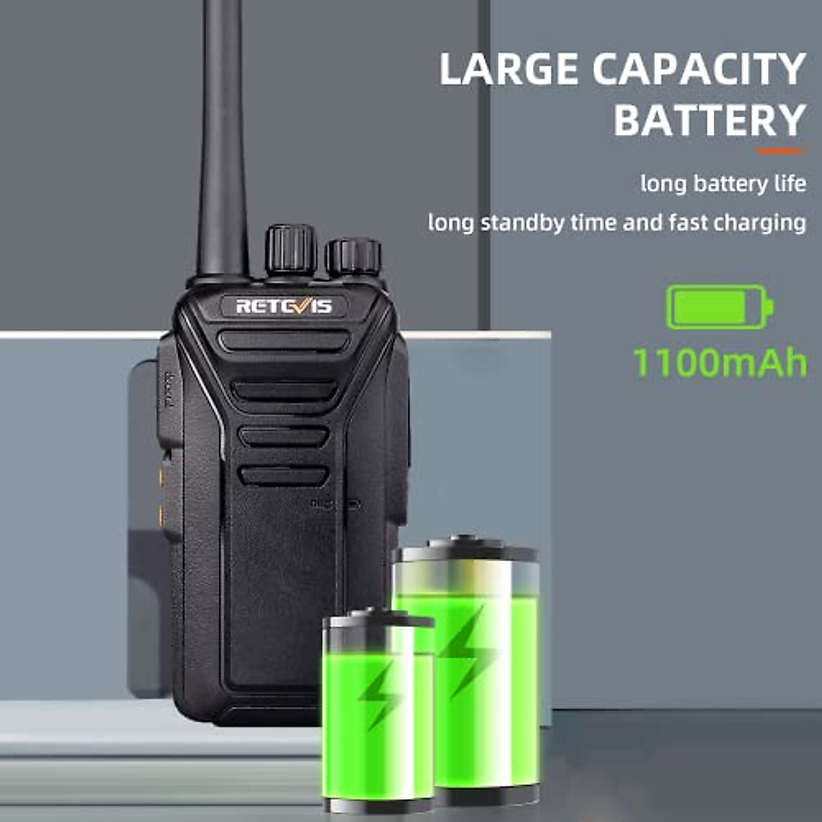 Retevis RT27 Walkie Talkies for Adults, Heavy Duty Two Way Radios Long Range, VOX Hands Free, Local Alarm, Rugged 2 Way Radio (6 Pack) with Six-Way Charger Base, for School Construction Farm