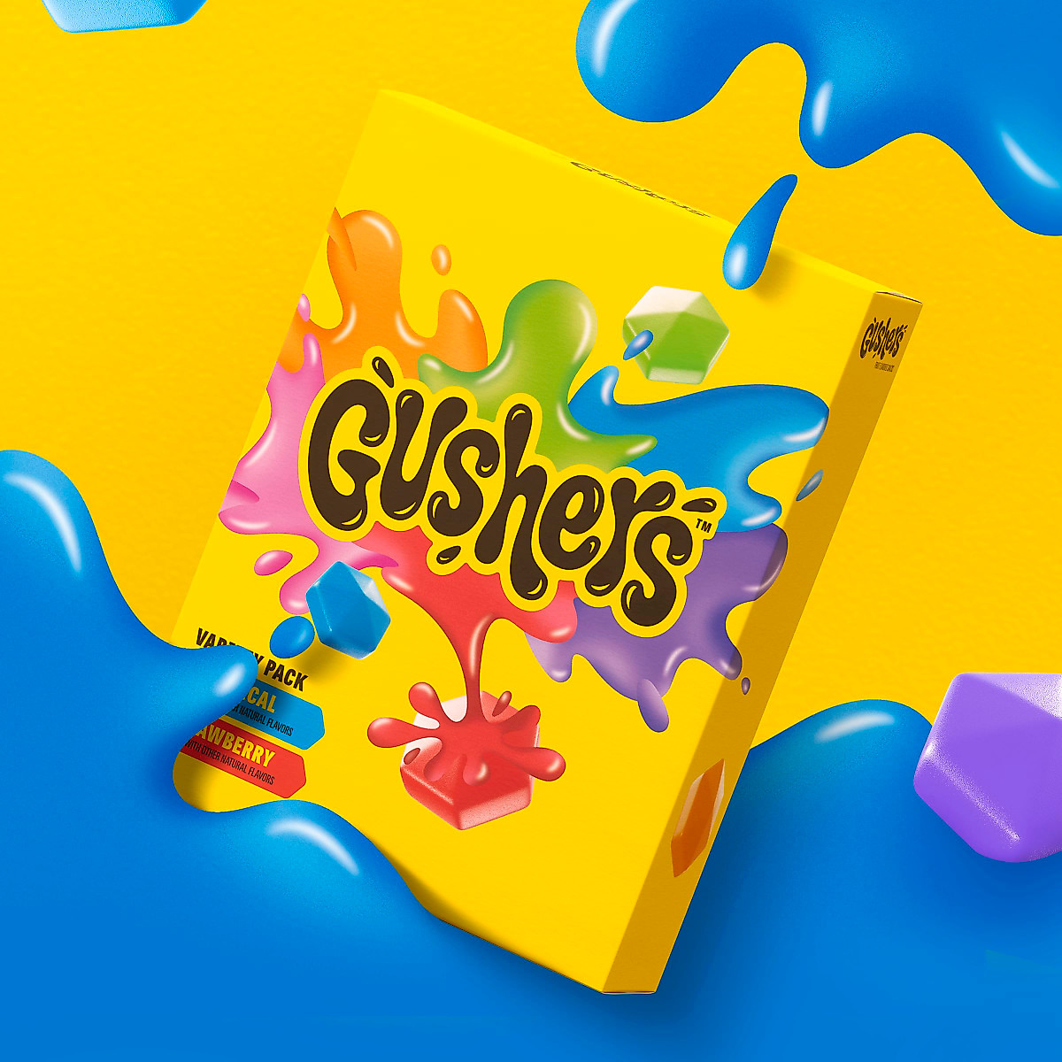 Gushers Fruit Flavored Snacks, Strawberry Splash and Tropical, 12 ct