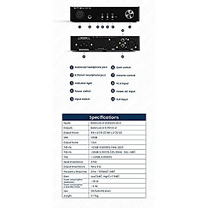 MOUSAI S.M.S.L SH-8s High Resolution Headphone Amplifier 6.35mm RCA XLR Balanced Unbalanced AMP High-Low Two Gains Headphone Amplifier