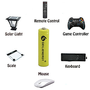 GLEPOWEER 8 Pack Solar Light AA Rechargeable Batteries Ni-CD 600mAh,NiCd AA Rechargeable Batteries Compatible for Solar Lights Solar Lamp