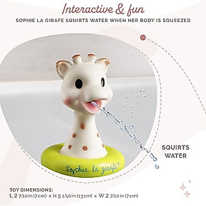 Sophie la girafe | Bath Toy | Colors May Vary (Blue or Yellow) | Fun Toy That Floats & Sprays Water When Pressed
