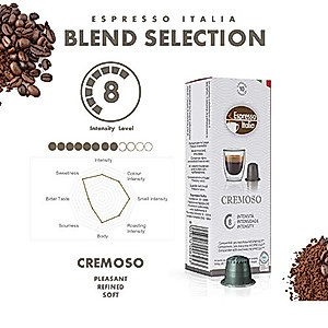 100 Pack Nespresso Compatible Capsules - ESPRESSO ITALIA Variety Pack - Espresso Coffee Capsules for Nespresso Machines Original. Italian Coffee. Ristretto Expresso Coffee Pods