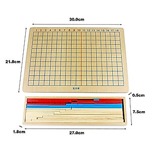 DANNI Montessori Addition Subtraction Strip Board Preschool Childhood Math Toy Early Educational Math Calculation Learn Teaching Aids