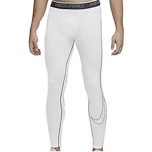 Nike Pro Dri-FIT Men's Tights(White/Black, Medium)