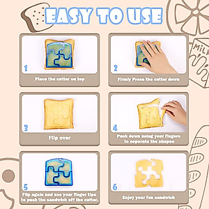 FUNGYAND Sandwich Bread Cutter Set, 45 in 1 Bento Lunch Box Accessories Kit Includes Fruit Cutter, Animal Food Picks, Rice Ball Maker, Easy to Use