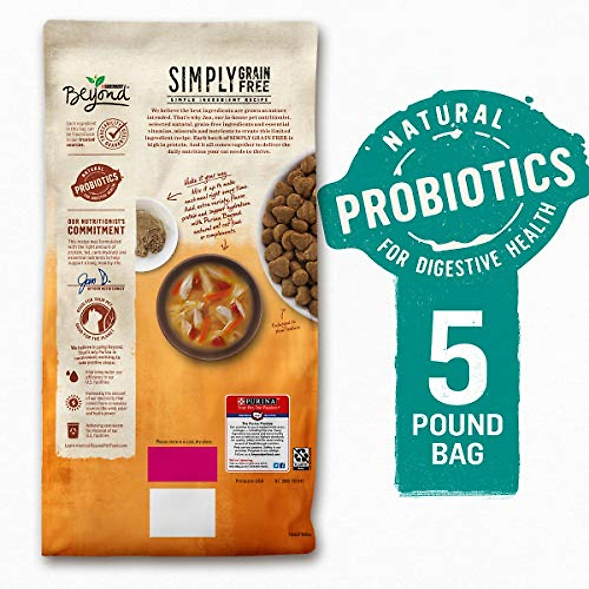 Purina Beyond Grain Free, Natural Dry Cat Food, Grain Free White Meat Chicken & Egg Recipe - 5 lb. Bag (Pack of 1)