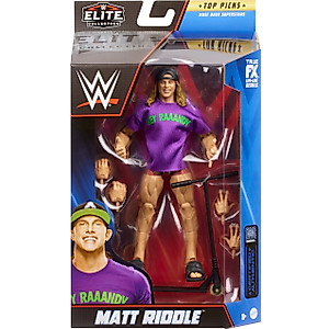 Mattel WWE Matt Riddle Top Picks Elite Collection Action Figure, Articulation & Life-Like Detail, Interchangeable Accessories, 6-inch