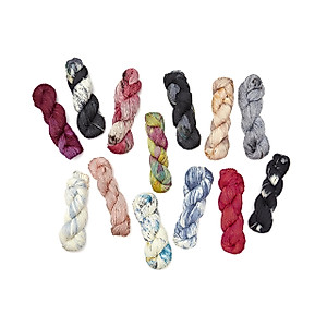 100% Baby Alpaca Yarn Wool 100g Hank DK Weight Hand Dyed Made in Peru - Heavenly Soft and Perfect for Knitting and Crocheting (Blushing Twilight, DK Hand Dyed - 100g Hank)