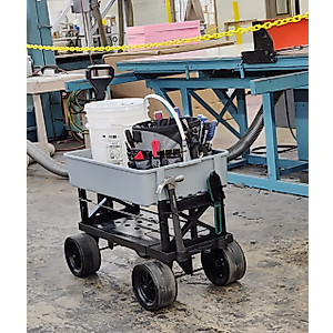 Mighty Max Cart | Collapsible Outdoor Utility Wagon - Heavy-Duty Moving Dolly 250 lb Capacity - Silver 2.5 cu.ft Poly Tub | Made in The USA