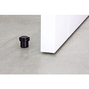 Door Stop I-181 Series (Black Lacquered Stainless Steel - Black Rubber, 0,79x0,99)
