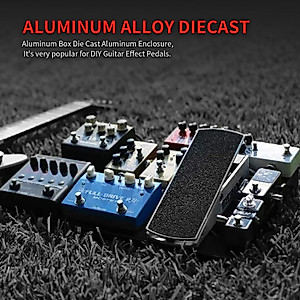 DaierTek 3pcs 1590A Metal Guitar Pedal Enclosure 92x38x31mm Diecast Aluminum Stomp Box Case Unfinished for Guitar Effect