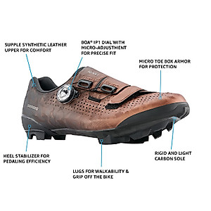 SHIMANO SH-RX800 High-Performance SPD Men's Gravel Racing Shoe, Bronze, 11-11.5