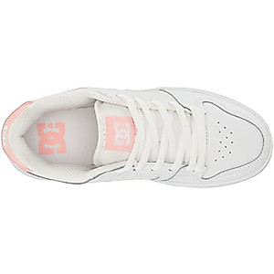 DC Women's Manteca 4 Casual Skate Shoe, White/Pink, 9.5