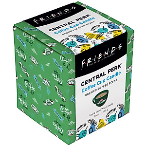 Friends Candle in Central Perk Coffee Mug, Coffee Scented - Natural Soy & Coco Wax - Officially Licensed Friends Merchandise Decor - Christmas Gift for Adults &Teens - 8 oz