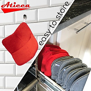 Aticca Microwave Bowl Cozy Holders for Hot Food Set of 4 Hot Pads for Bouillon Cups Multipurpose Heat Proof Plate Holder