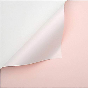 20 CountsDouble-sided two-color Flower Wrapping Paper,Florist Bouquet Supplies,DIY Crafts,Gift Packaging or Gift Box Packaging, Waterproof Floral Wrapping Paper 22.822.8Inch (Gouache/milk white)