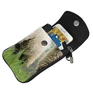 DJNGN Sheep Fashion Small Cell Phone Purse Multipurpose Shoulder Bag Wallet, Multicolor