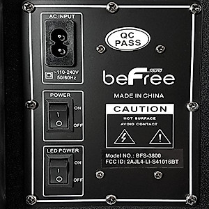 beFree Sound BFS-3800 Projection Party Light Dome Subwoofer Bluetooth Portable Party Speaker, Blue