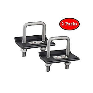 TOPTOW Trailer Hitch Extender Adapter 6" Riser/Drop, 2" Receiver, 2-in Shank, 10000lbs Capacity, with Hitch Lock and 2 Pack of Hitch Clamps…