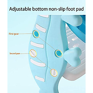 Yellow Ladder Step Potty Seahorse Pattern Adjustable Seat Step Stool with Step Stool,up to 50kg,Toilet Seat with Stairs for Children Travel & Home WC Use