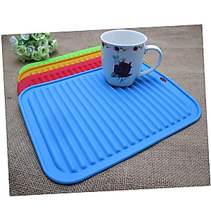 OKUMEYR Drain Tray Drying Mat Insulation Pad Silicone Mat Mat Large