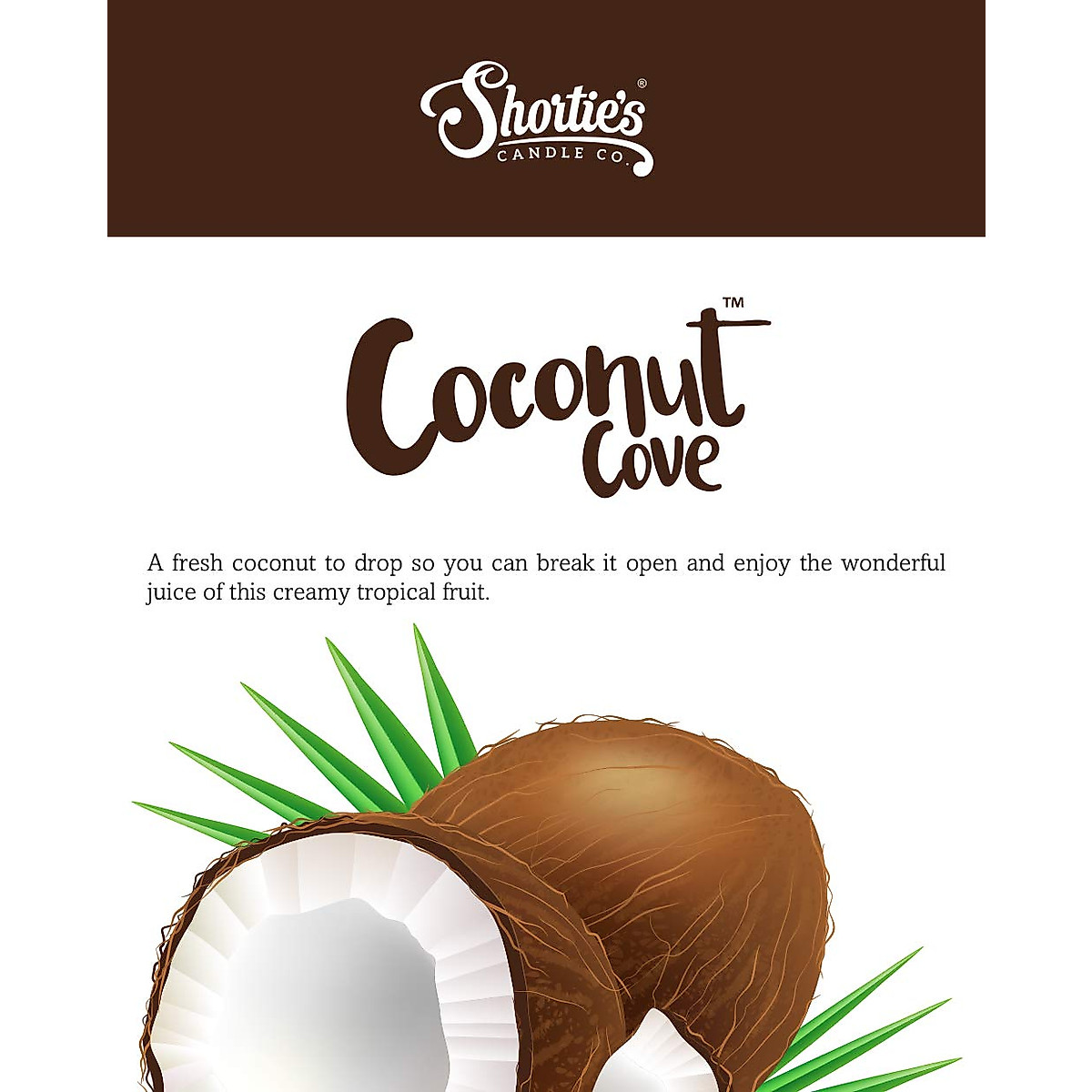 Shortie's Candle Company Coconut Cove Wax Melts - Formula 117-1 Highly Scented 3 Oz. Bar - Made with Natural Oils - Fruit & Berry Air Freshener Cubes Collection