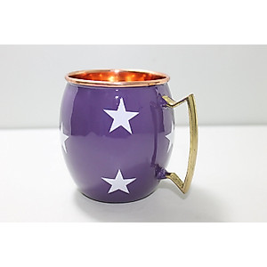 PARIJAT HANDICRAFT Happy Birthday Hand Painted Copper Mugs Special Deign For Gift On Birthday Moscow Mule Mugs Cups Mugs Smooth Finish.