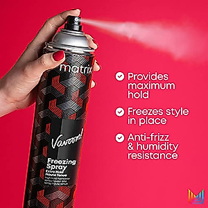 MATRIX Vavoom Extra Hold Freezing Spray | Volumizing & Texturizing Hair Spray With Firm Hold | Prevents Frizz | Hairspray For All Hair Types