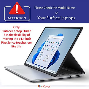mCover Case ONLY Compatible for 2021-2023 14.4" Microsoft Surface Laptop Studio Notebook Computer - Clear