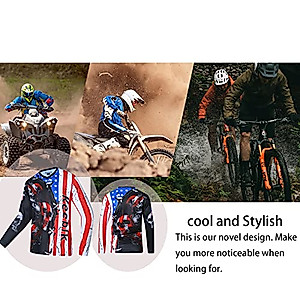 Keebik Men's Cycling Jersey MTB T Shirt Long Sleeve Mexico Mountain Bike Motorcycle Bicycle Racing Clothes