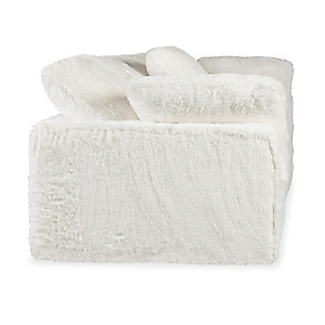 Barefoot Mega Plush 3-Seat Sofa in White Fabric by Hooker Furnishings