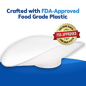Penn Scale USA-Made Plastic Footed Bakers Scale Scoop for Weighing (11" x 21" x 6") - White Footed Plastic Scoop Made With Food Safe Plastic
