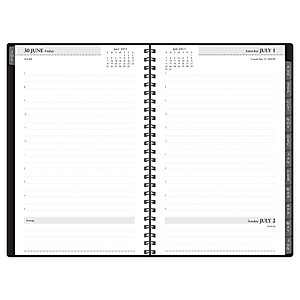 2023-2024 Office Depot® Brand 14-Month Daily Academic Planner, 5" x 8", 30% Recycled, Black, July 2023 to August 2024