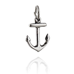 Anchor Charm Sterling Silver for Bracelet Nautical Sail Boat Ship Cruise Marine