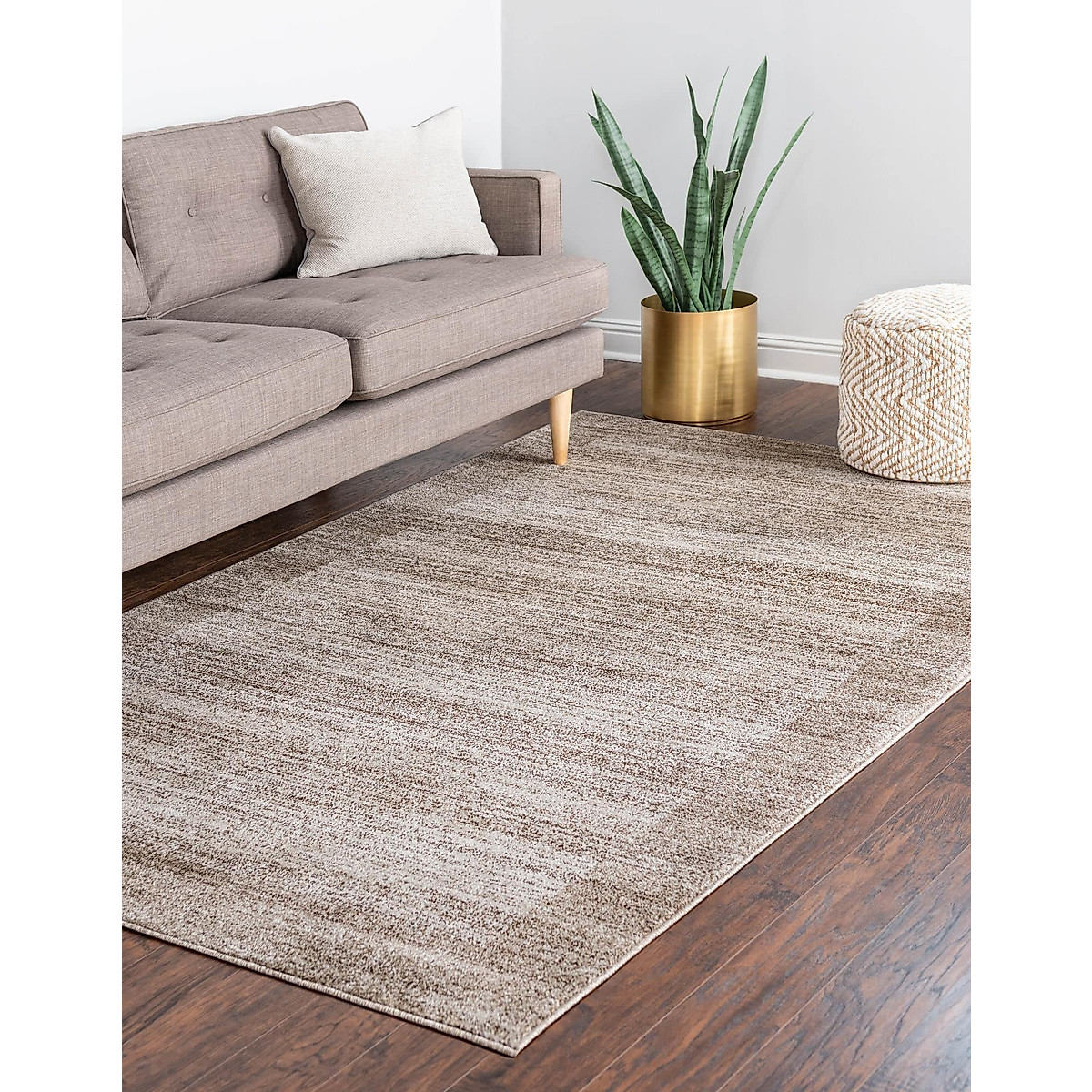 Rugs.com Angelica Collection Rug – 7' x 10' Beige Medium Rug Perfect for Bedrooms, Dining Rooms, Living Rooms
