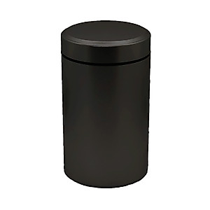 iSnuff Airtight Aluminum Storage Jar Portable Proof Container Bottle Multipurpose Storage Case Screw-top Lid Lock Odor for Spices, Coffee & Teas 140ml (Black)