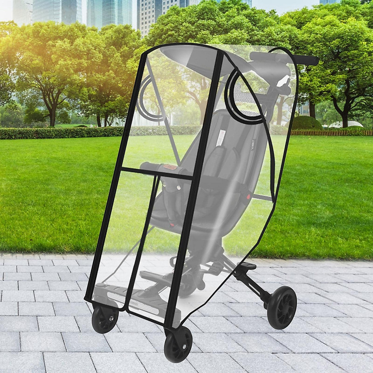 AnHuaYK Universal Baby Stroller Rain Cover - Weatherproof Shield to Safeguard Your Child from Wind and Rain