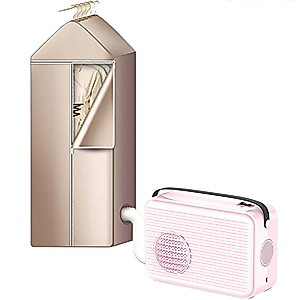 Mini Clothes Dryer, Rapid Heating Mini Dryer Efficient for Home for Travel (Lotus Root Color and Clothes Drying Bag)