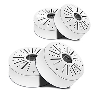 【Specially Designed for Dome Cameras】 Security Camera Junction Box Mount Bracket, Hide Cable Junction Base Boxes, Metal Junction Box CCTV, Base Junction Box for CCTV Cams by WEILAILIFE (4 Pack)