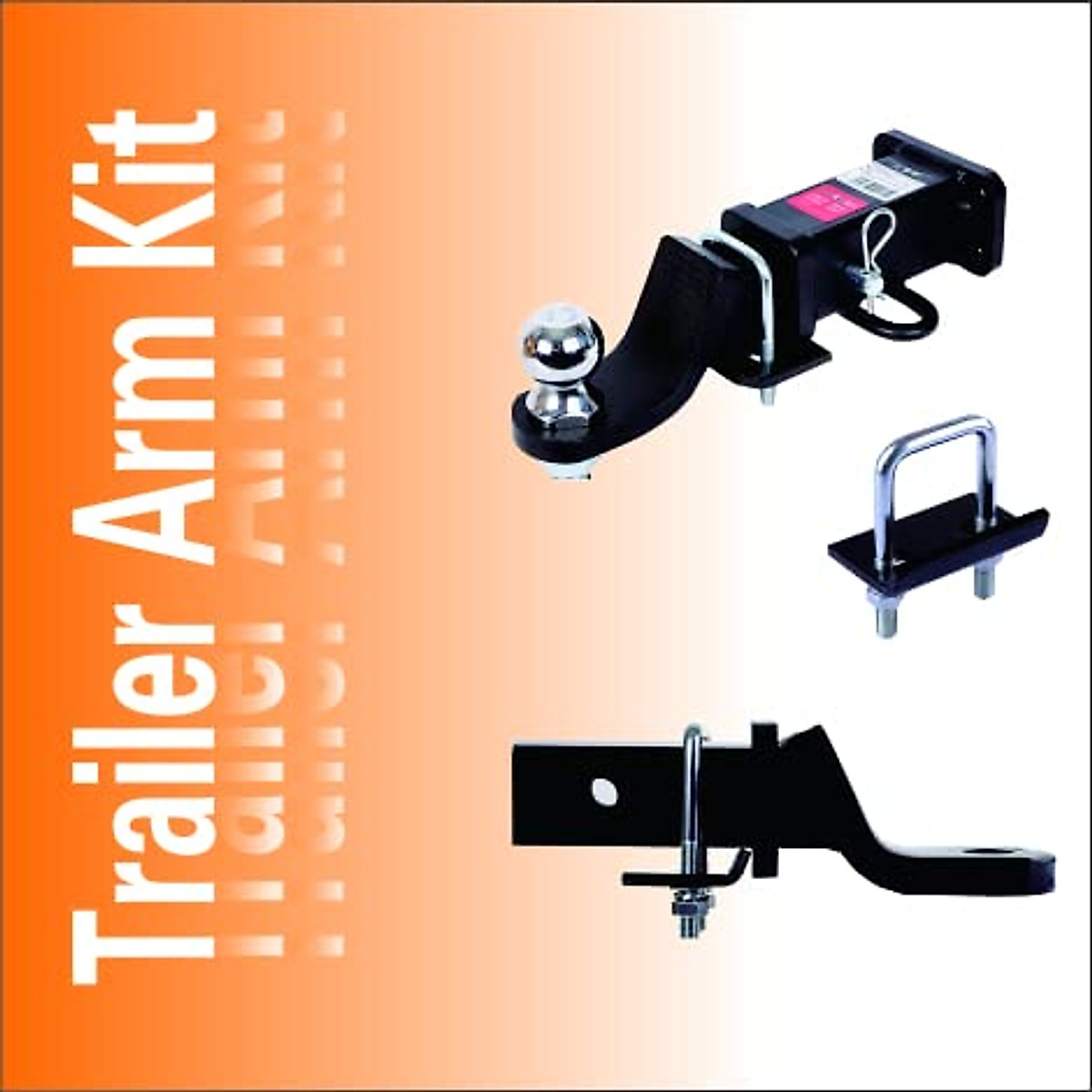 Trailer Hitch Ball Mount Towing Kit with Stabilizer and Silencer Pad Ball Pin Clip fits 2 inch Drop Receiver 6500lbs Class III