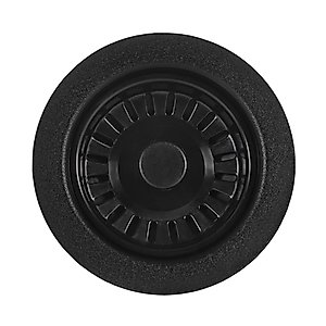 Ruvati Kitchen Sink Basket Strainer Drain Assembly - Matte Black - RVA1038BL